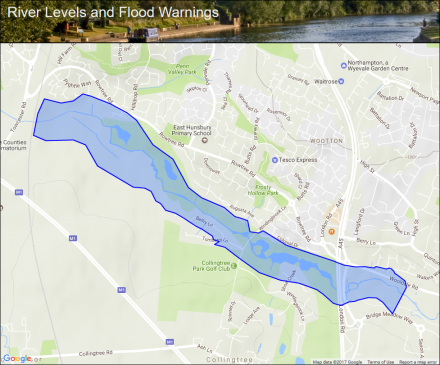 Areas near the Wootton Brook in the Collingtree, Merefield and ...