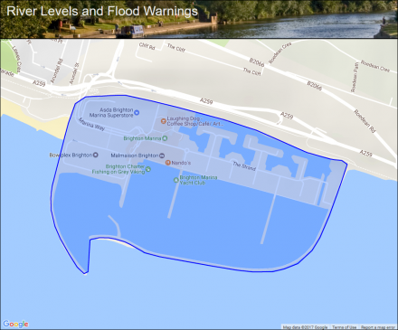 Brighton Marina :: Flood alerts and warnings :: the UK River Levels Website
