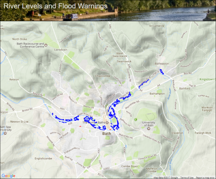 Bristol Avon at Bath, other properties set back from the river :: Flood ...