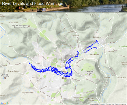 Bristol Avon at Bath, properties furthest from the river :: Flood ...