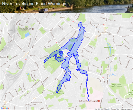 Chaffinch Brook and St James Stream at Elmers End :: Flood alerts and ...