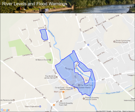 Cod Beck at Thirsk :: Flood alerts and warnings :: the UK River Levels ...