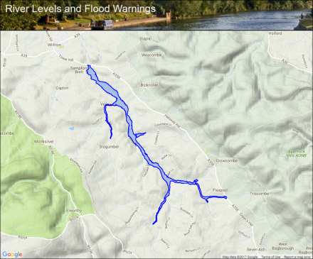 Doniford Stream at Sampford Brett and upstream properties :: Flood ...