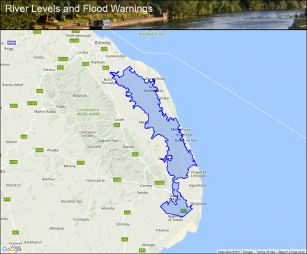 Far extent of tidal flooding from the Lincolnshire coastline :: Flood ...