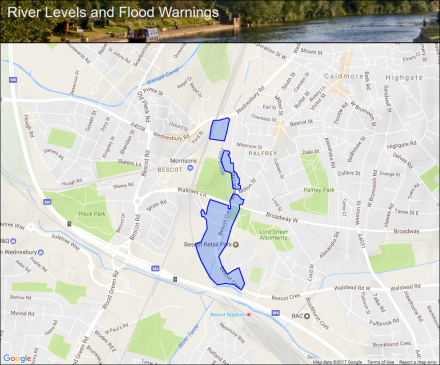 Ford Brook at Bescot :: Flood alerts and warnings :: the UK River ...