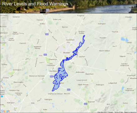Langford Village and other areas of Bicester on the Langford Brook ...