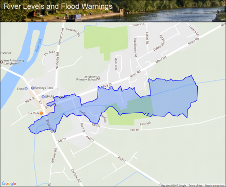 Lochinvar Beck at Longtown :: Flood alerts and warnings :: the UK River ...