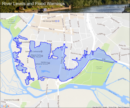Middle Avon at The Close and The Friary including Salisbury College ...