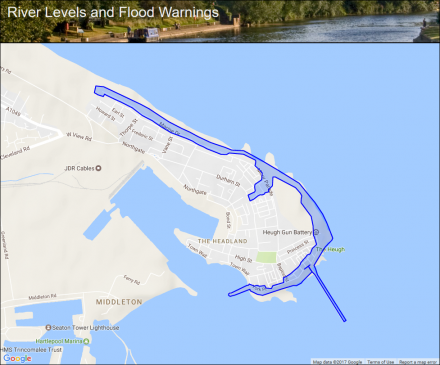 North Sea coast at The Headland, Hartlepool :: Flood alerts and ...