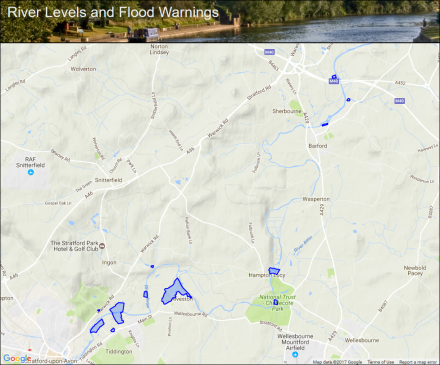 River Avon at Barford, Hampton Lucy, Alveston and Tiddington :: Flood ...