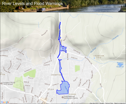 River Beal at Shaw, riverside properties in Small Brook and Buckstones ...