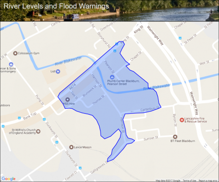 River Blakewater at Blackburn Wranglings, between Railway Road and ...