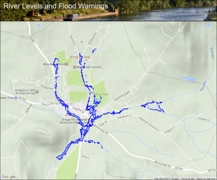 River Brit at Beaminster Town Centre :: Flood alerts and warnings ...