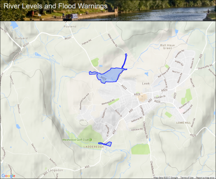 River Churnet at Leek :: Flood alerts and warnings :: the UK River ...