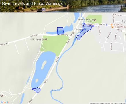 River Churnet at Rocester :: Flood alerts and warnings :: the UK River ...