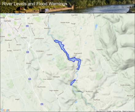 River Eden at Armathwaite, The Castle and Brocklewath :: Flood alerts ...