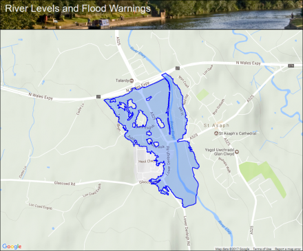 River Elwy at St Asaph :: Flood alerts and warnings :: the UK River ...
