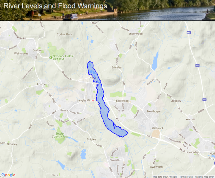 River Erewash at Langley Mill :: Flood alerts and warnings :: the UK ...