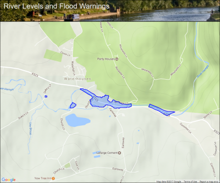 River Hamps at Waterhouses :: Flood alerts and warnings :: the UK River ...