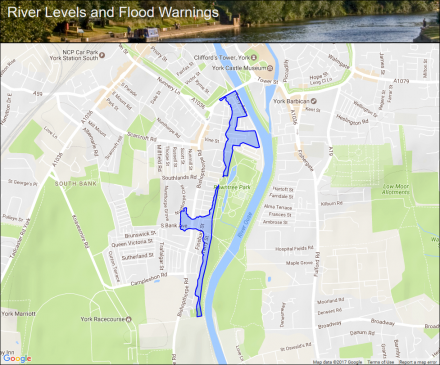 River Ouse at York - Clementhorpe, Ebor Street and South Bank :: Flood ...