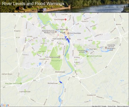 River Ouse at York - St George's Field and Queen's Staith :: Flood ...