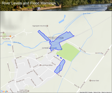 River Soar at Croft :: Flood alerts and warnings :: the UK River Levels ...