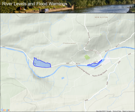 River South Tyne at Middle Lipwood, Brigwood and Temple Houses at ...
