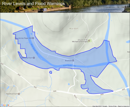 River South Tyne at Warden :: Flood alerts and warnings :: the UK River ...