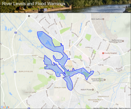 River Sow at Stafford :: Flood alerts and warnings :: the UK River ...