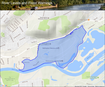 River Trent at Colwick Racecourse :: Flood alerts and warnings :: the ...