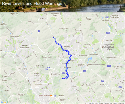 River Ver at St Albans :: Flood alerts and warnings :: the UK River ...