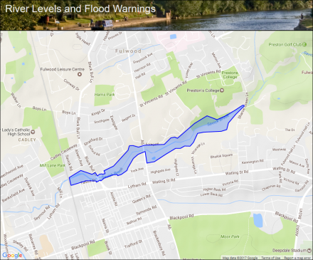 Savick Brook at Fulwood and Cadley, from Sharoe Green Lane to railway ...