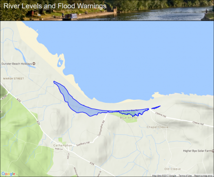 Somerset coast at Blue Anchor, seafront properties :: Flood alerts and ...