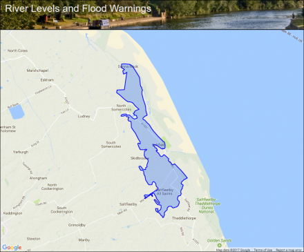 Tidal flooding of low-lying areas from Donna Nook to Saltfleetby All ...