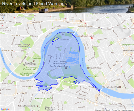 Tidal Thames from Putney Bridge to Mortlake High Street East :: Flood ...