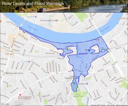 Tidal Thames from Wandsworth Bridge to Putney Bridge :: Flood alerts ...