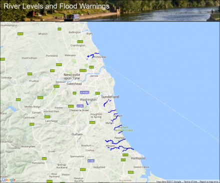 Tyne and Wear coastal rivers :: Flood alerts and warnings :: the UK ...