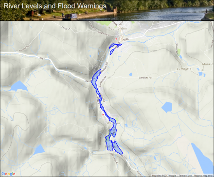 Walsden Water at Gauxholme :: Flood alerts and warnings :: the UK River ...