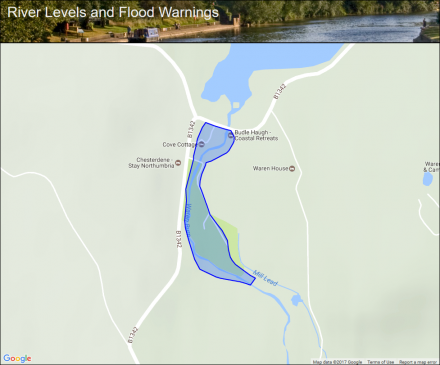 Waren Burn at Waren Mill :: Flood alerts and warnings :: the UK River ...