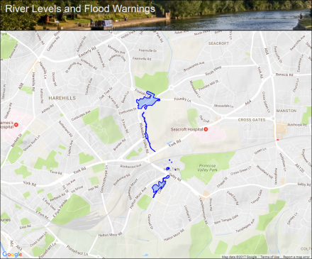 Wyke Beck at Wykebeck Valley Road, Gipton :: Flood alerts and warnings ...